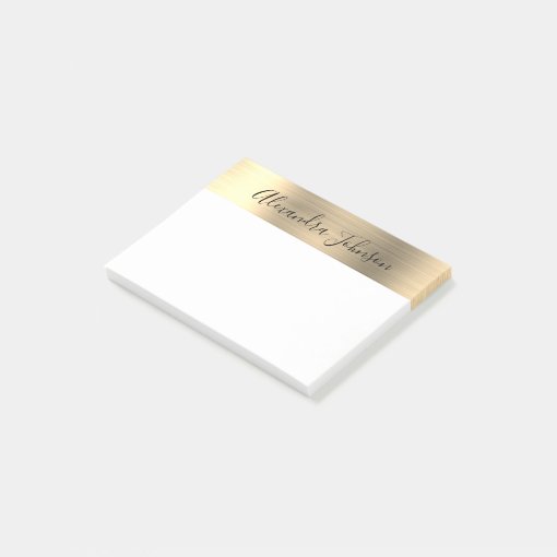 Luxury Gold Foil Professional Business Post-it Notes | Zazzle