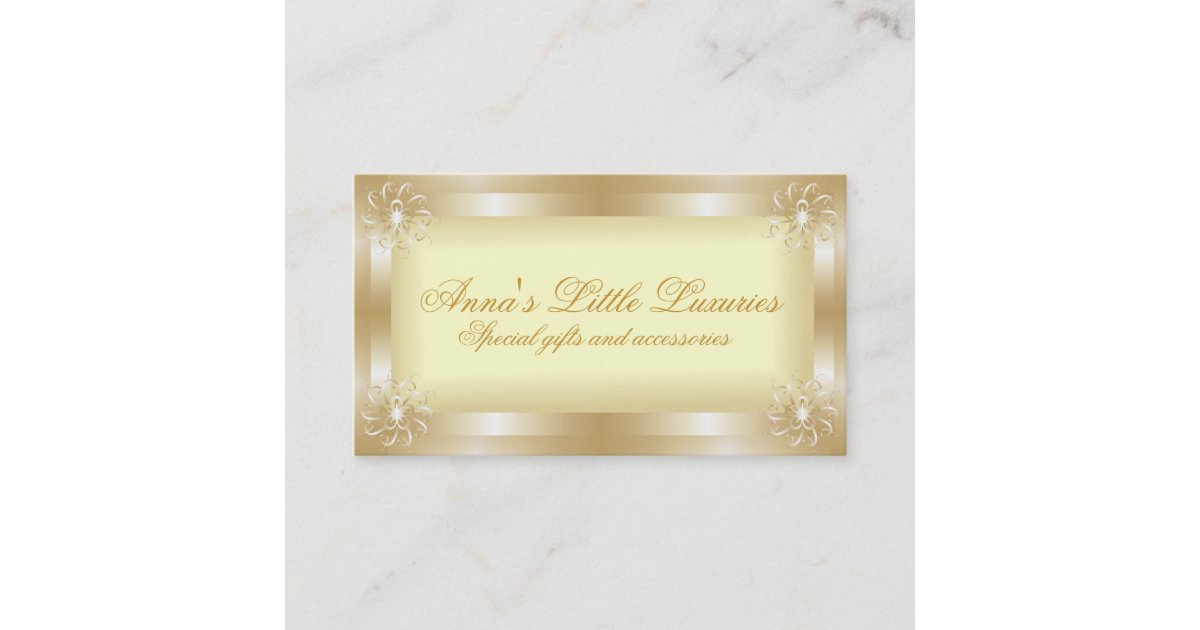 Luxury Gold Frame Business Cards | Zazzle