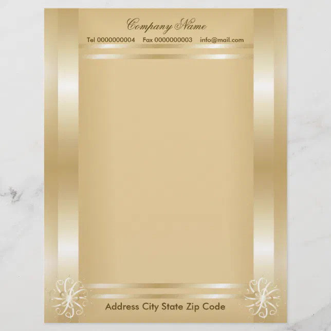 Luxury Gold Frame Letterhead | Zazzle