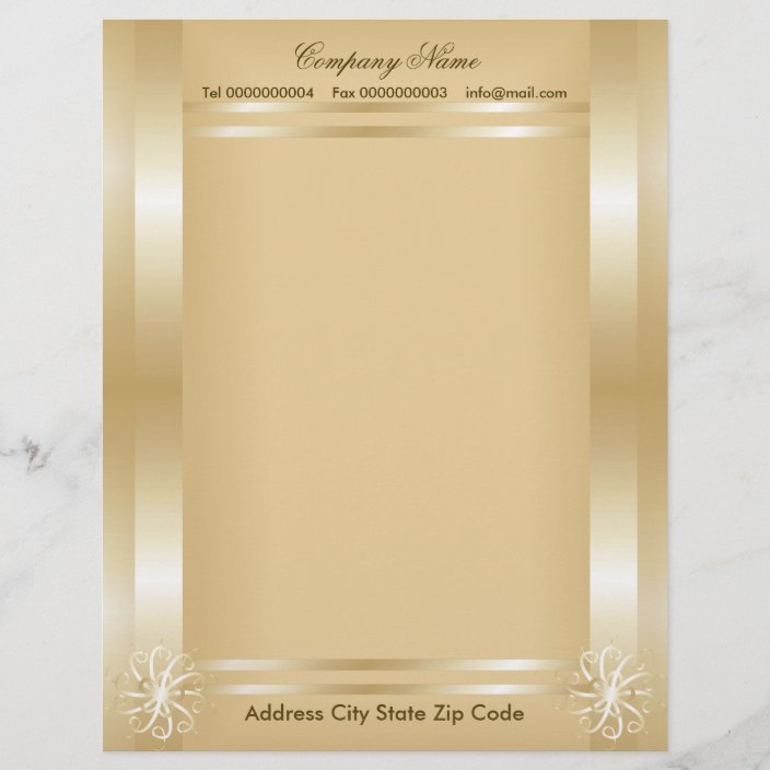 Luxury Gold Frame Letterhead | Zazzle.com