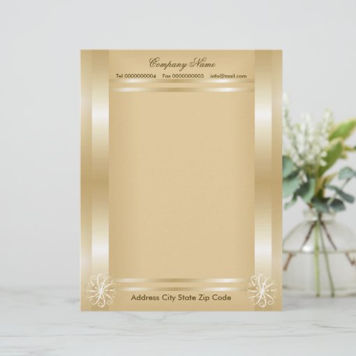 Luxury Gold Frame Letterhead | Zazzle