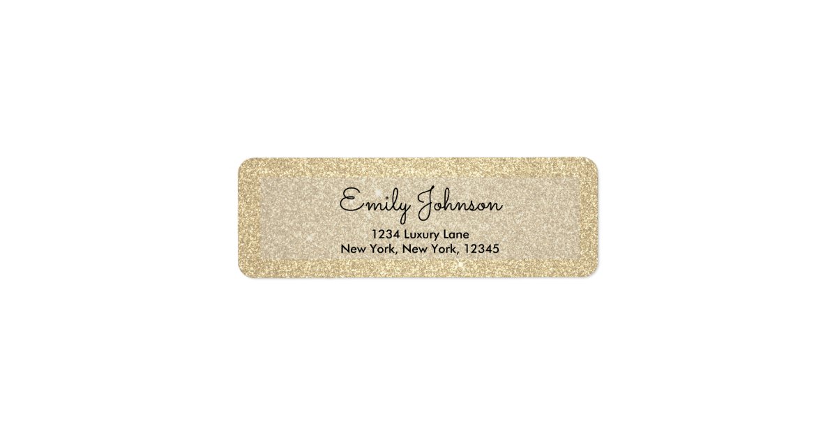 Luxury Gold Glitter and Sparkle Label | Zazzle