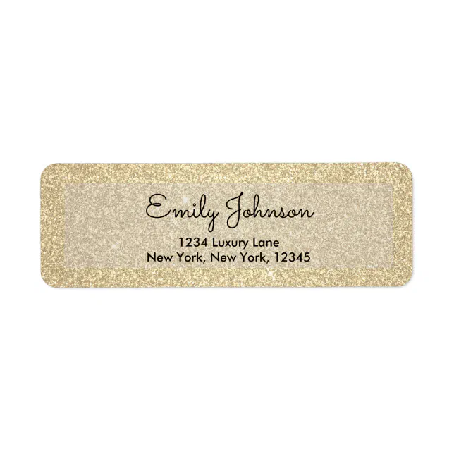 Luxury Gold Glitter and Sparkle Label | Zazzle