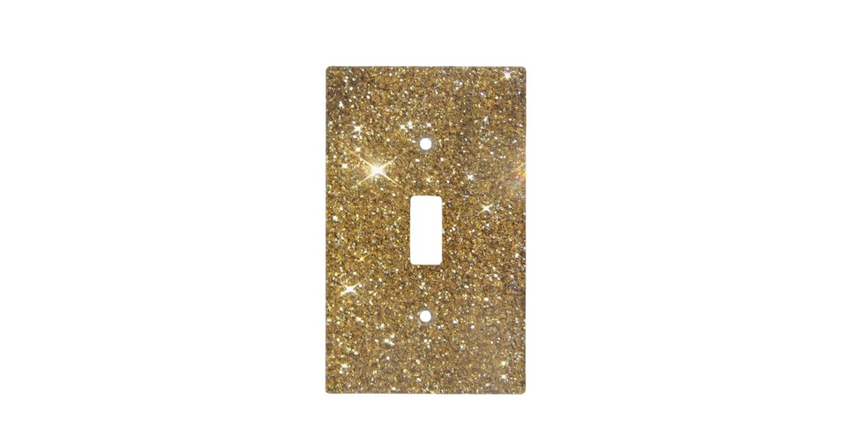 Luxury Gold Glitter - Printed Image Light Switch Cover | Zazzle