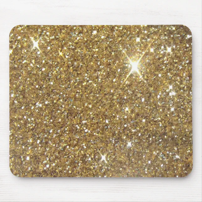 Luxury Gold Glitter - Printed Image Mouse Pad | Zazzle