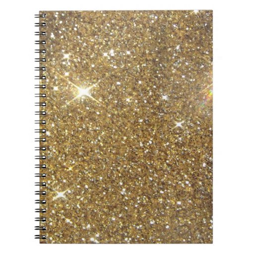 Luxury Gold Glitter - Printed Image Notebook | Zazzle