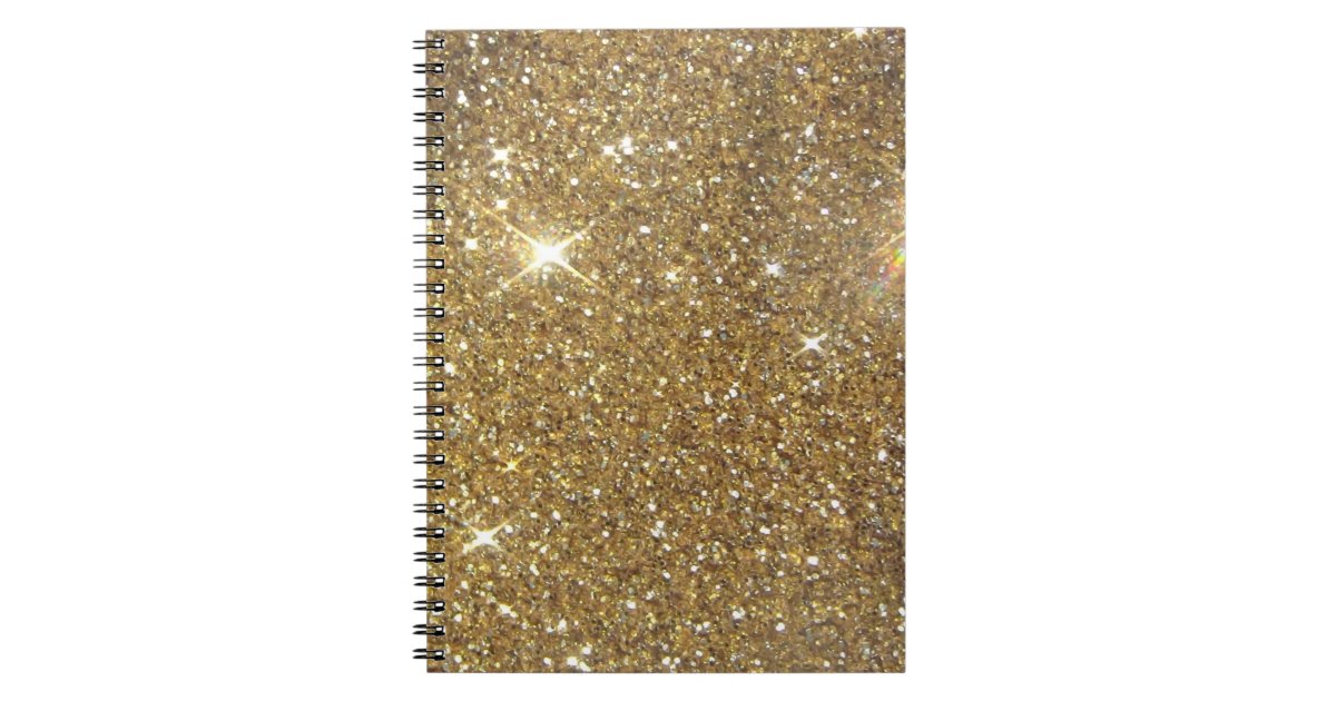 Luxury Gold Glitter - Printed Image Notebook | Zazzle