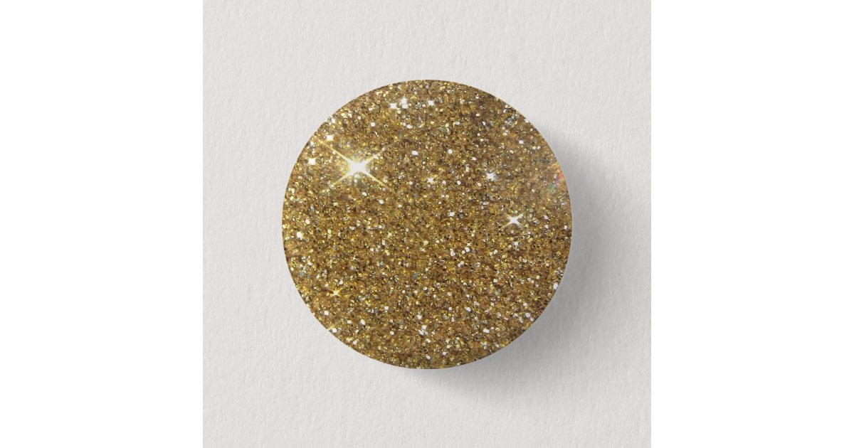 Luxury Gold Glitter - Printed Image Pinback Button | Zazzle