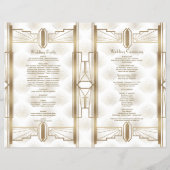 Luxury Gold Great Gatsby Art Deco Wedding Program | Zazzle