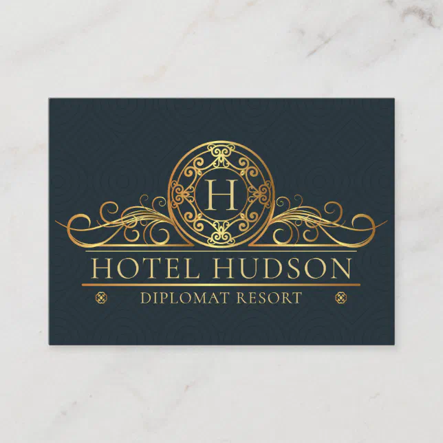 Luxury Gold Hotel Business Card | Zazzle