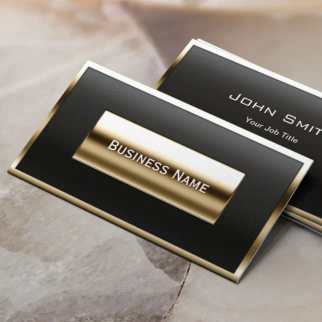 Luxury Gold Label Accounting Business Card | Zazzle