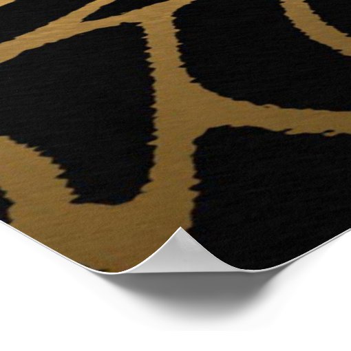 Luxury gold leopard hair & makeup salon poster | Zazzle