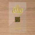 Luxury Gold Logo QR Code Clear Acrylic Business Cards | Zazzle