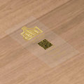 Luxury Gold Logo QR Code Clear Acrylic Business Cards | Zazzle