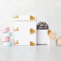 Luxury gold Santa on white X-mas wrapping paper | Zazzle