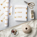 Luxury gold Santa on white X-mas wrapping paper | Zazzle