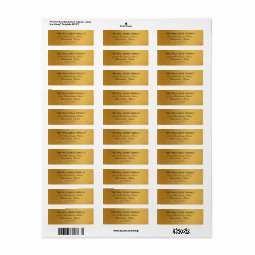 Luxury Gold Shiny Foil Address Label | Zazzle