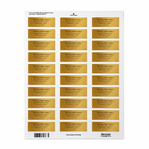 Luxury Gold Shiny Foil Address Label | Zazzle