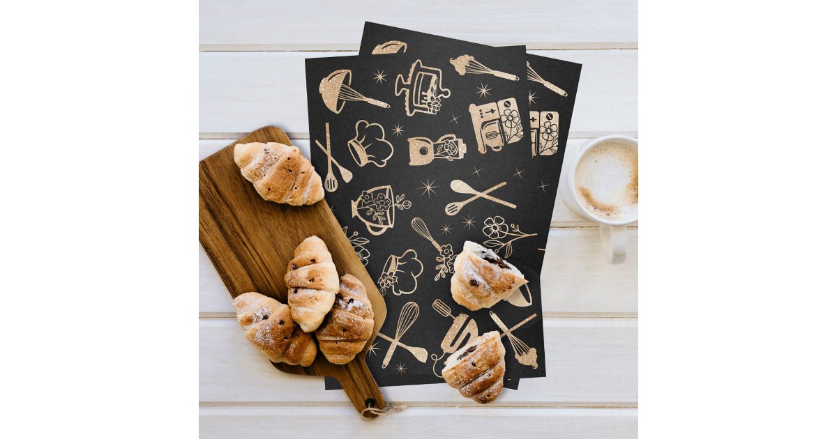 Luxury Gold Sparkle Baking Cooking Utensil Bakery Tissue Paper | Zazzle