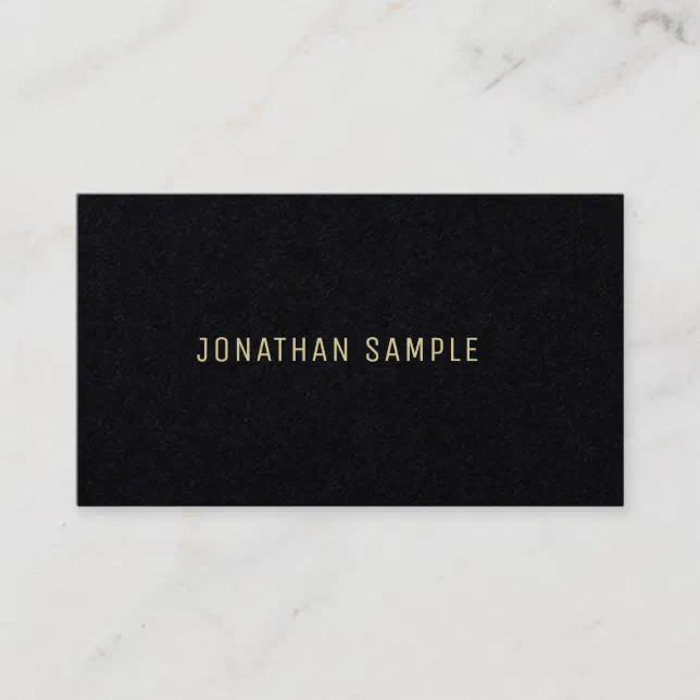 Luxury Gold Text Modern Minimalist Template Chic Business Card | Zazzle