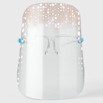 Luxury Golden Glitter Drips Jewelry Stars Hair Face Shield | Zazzle