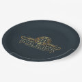 Luxury Hotel Branding Monogrammed Paper Plates | Zazzle