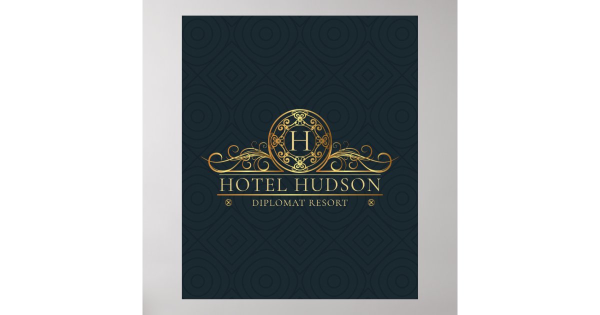 Luxury Hotel Branding Poster | Zazzle