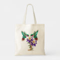 Luxury Jeweled Hummingbird Monogram D Wedding Tote | Zazzle