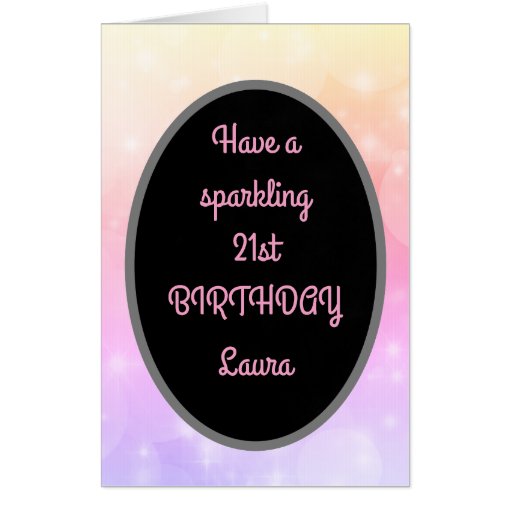 Luxury Large Pink Sparkly 21st Birthday Card | Zazzle