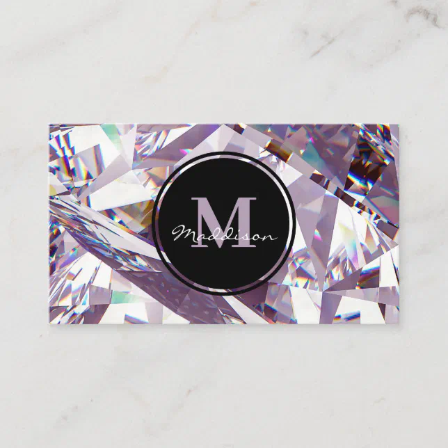 Luxury Lavender Crystal Jewel Gem Design Business Card | Zazzle