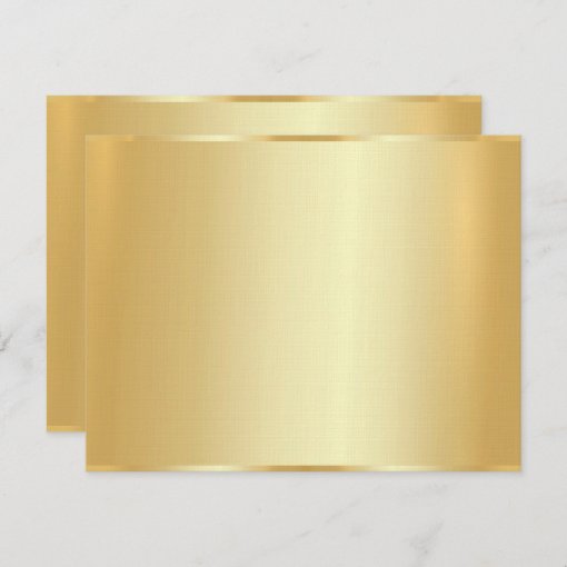 Luxury Linen Faux Gold Blank Template Elegant | Zazzle