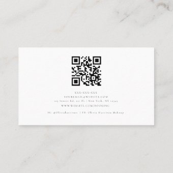 Luxury Minimalist QR Code Professional Business Card | Zazzle