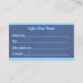 Luxury Modern Free Blue Marble Coffee Business Card | Zazzle