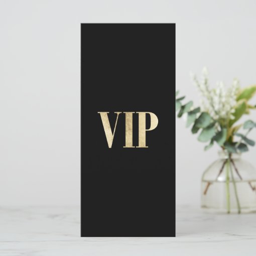 Luxury modern gold and black VIP wedding ticket | Zazzle
