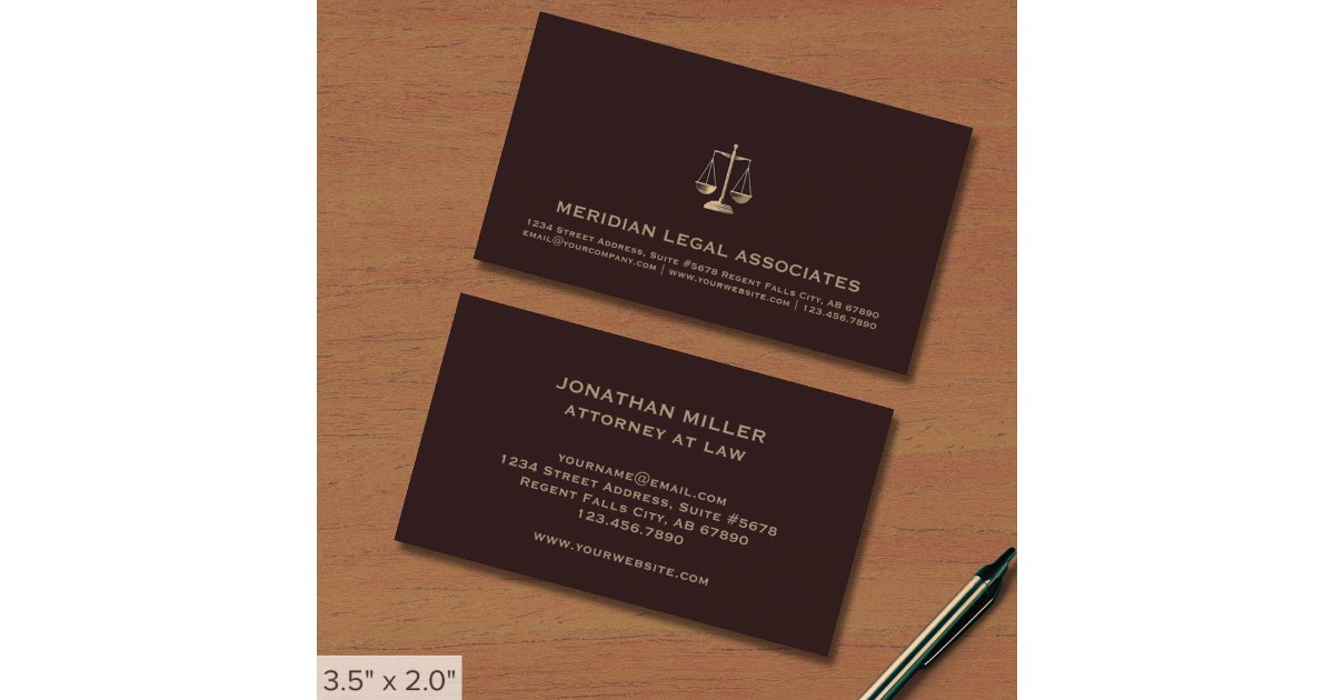 Luxury Modern Lawyer Business Card | Zazzle