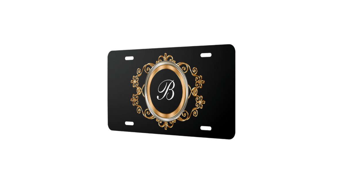 Luxury Monogram Ladies Car Tags License Plate | Zazzle