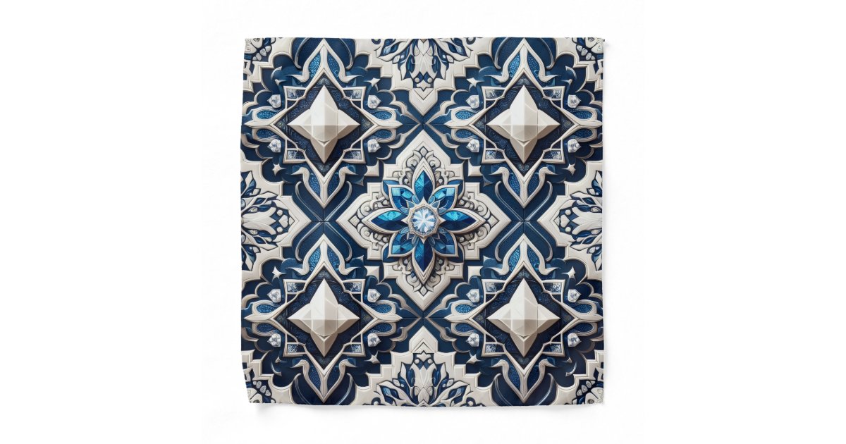 Luxury Moroccan DIamond Pocket Square Bandana | Zazzle
