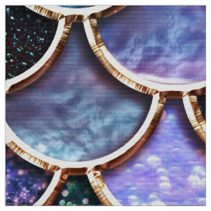 Fish Scales Pattern Fabric | Zazzle