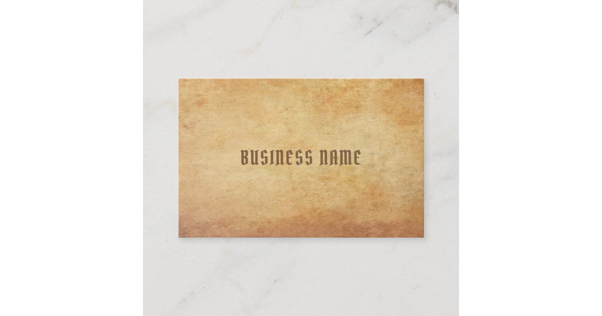 Luxury Nostalgic Old Paper Look Template Premium Business Card | Zazzle