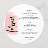 Luxury Paper Round Menu Card | Zazzle