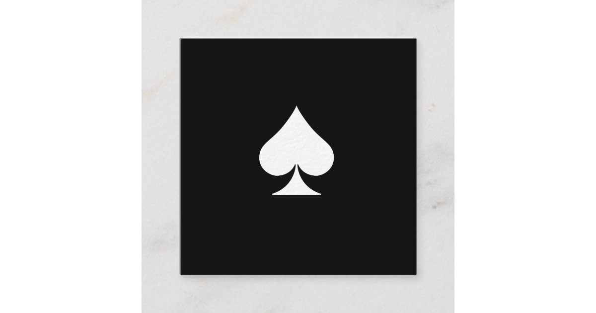 Luxury Premium Spades Business Card Black | Zazzle