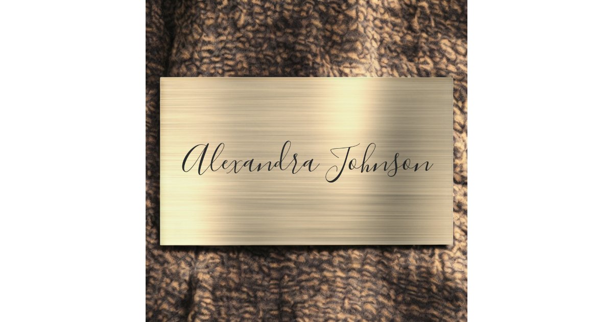 Luxury Professional Gold Foil Modern Name Tag | Zazzle