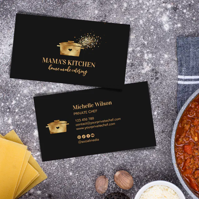 Luxury Professional Personal Chef Catering Cook Business Card | Zazzle