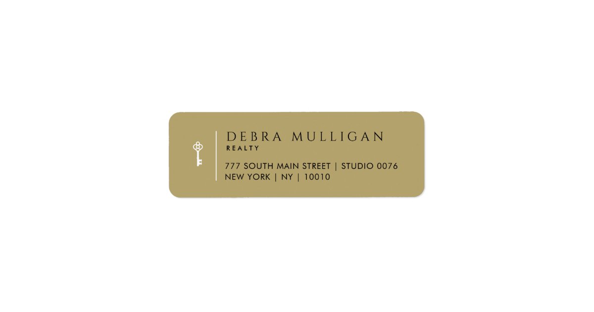Luxury Real Estate Agent Return Address Labels | Zazzle