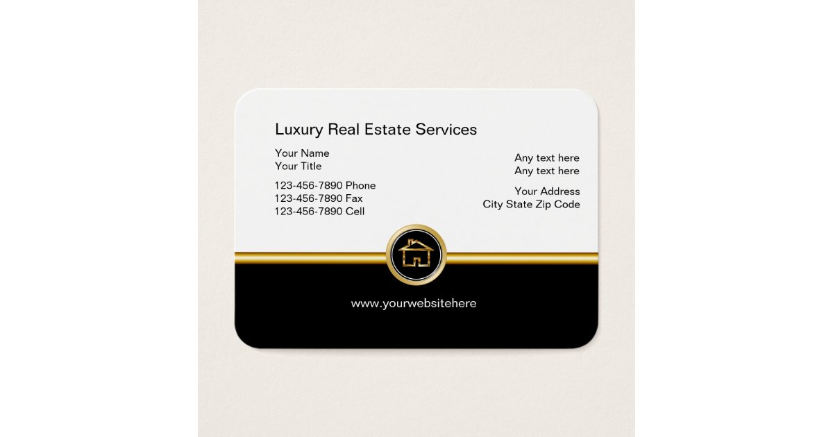 Luxury Real Estate Business Cards | Zazzle.com