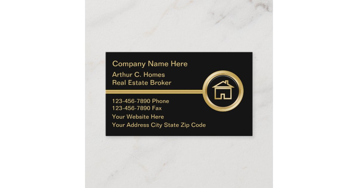 Luxury Real Estate Business Cards | Zazzle