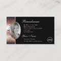 Luxury Rose Gold Black Squiggled Jewels Logo Photo Business Card | Zazzle