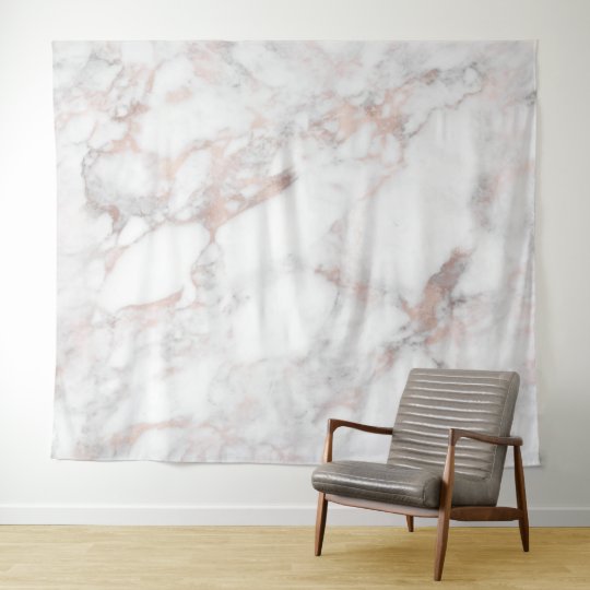 Luxury rose-gold faux marble texture tapestry | Zazzle.com