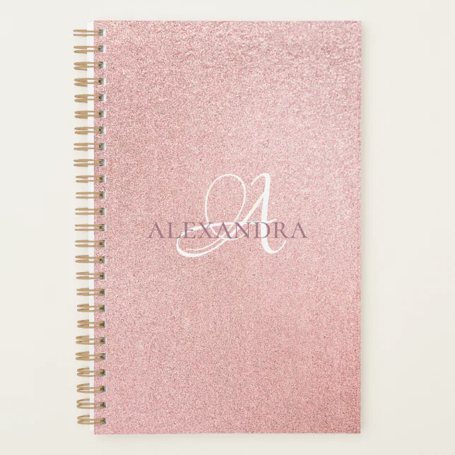 Luxury Rose gold glitter Planner | Zazzle