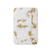 Luxury royal elegant Marble Gold Bath Mat | Zazzle